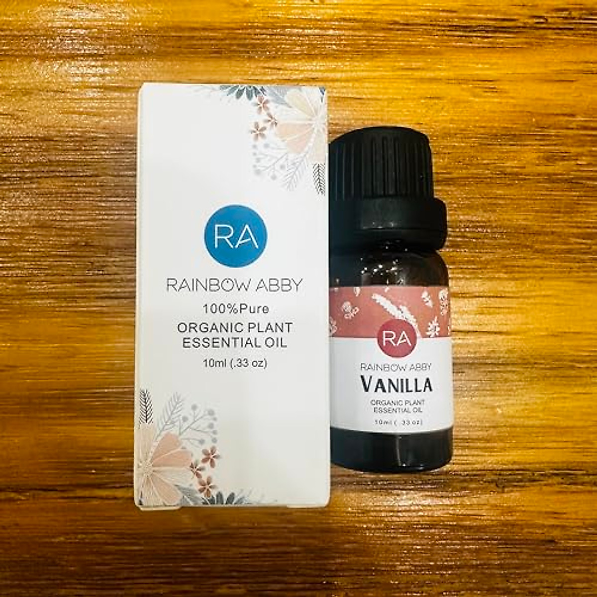 Rainbow Abby Vanilla Essential Oil 100% Pure Organic Plant Natural Flower Essential Oil for Diffuser, Message, Skin Care, Sleep - 10ML