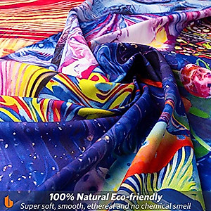 Urbanstrive Not Fade Machine Washable Mandala Tapestry Wall Hanging Trippy Hippie Bohemian Psychedelic Wall Tapestry for Bedroom Living Room, Blue White, Small (28.7x37.4 Inches)(73x95 cm)