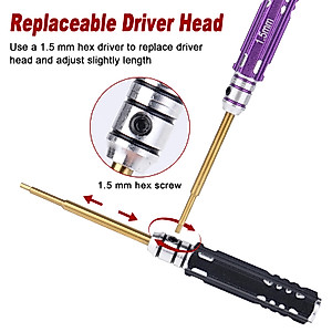 Hobbyfire Hex Screwdriver Set for Axial SCX24 1/24 RC Crawler Small Hex Driver 0.9mm 1.27mm 1.3mm 1.5mm 2.0mm & Wheel Wrench