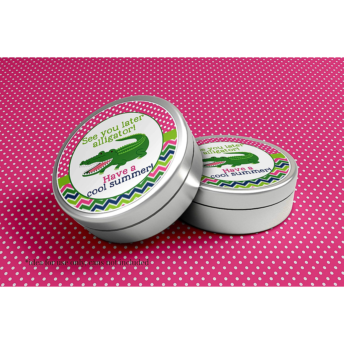 Later Gator End of The School Year Teacher Appreciation Thank You Sticker Labels for Girls, 40 2" Party Circle Stickers by AmandaCreation, Great for Envelope Seals & Gift Bags