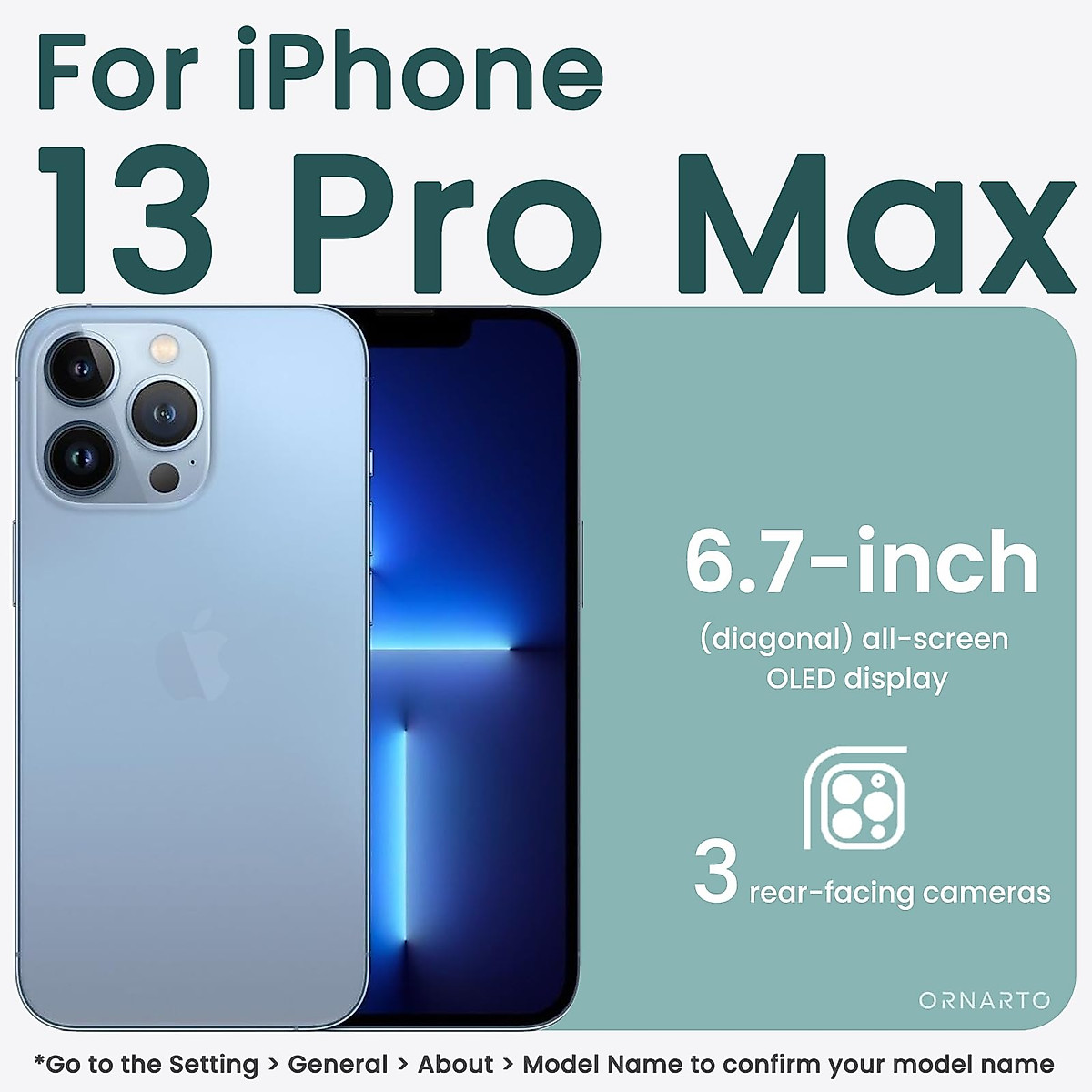 ORNARTO Compatible with iPhone 13 Pro Max Case 6.7", Slim Liquid Silicone 3 Layers Full Covered Soft Gel Rubber Case Cover 6.7 inch-Cactus