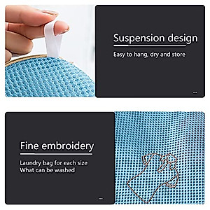 CHYUANX 6 Pack Mesh Laundry Bags for Delicates - Upgrade Thicken Lingerie Bags For Laundry With Premium Zipper，Anti-Deformation Reusable Laundry Bags Mesh Wash Bags For Washing Machine With Exquisite Embroidery Small Patterns for Overcoat , Bra, Stocking