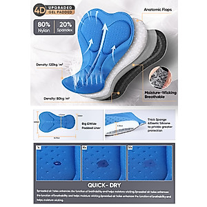 Cycorld Mountain-Bike-Shorts-Mens-Padded Biking Baggy Cycling Short Padding Liner with Zip Pockets(Army Green,Large)