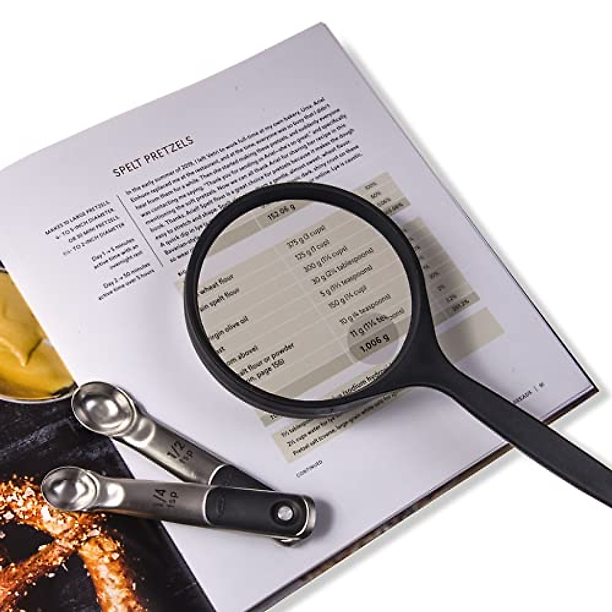 Carson Oversized 4.0 inch Handheld 2X Power Magnifying Glass with 3X Spot Lens and Protective Rim for Reading Fine Print and Other Low Vision Tasks (DS-44GL)
