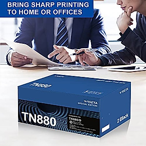 TN880 TN-880 Toner Cartridge Replacement for Brother TN880 TN 880 Toner Cartridges Compatible with HL-6200DW DCP-L5500DN L5600DN MFC-L6700DW HL-L5100DN Printer (2 TN880 TN 880 High Yield Black Toner)