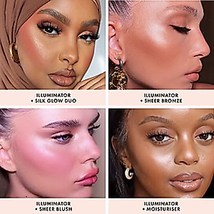 ICONIC LONDON Illuminator | Liquid Highlighter for a Radiant Glow, Cruelty-Free, Vegan Makeup, Blush (Peachy Rose) 0.45 Fl oz