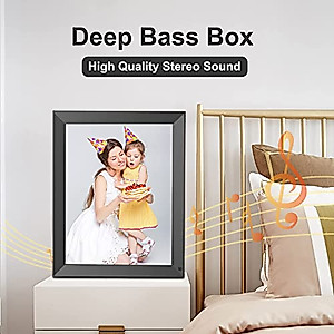 FULLJA 15 inch WiFi Smart Digital Photo Frame - Large Digital Picture Frame, Full Function, 32GB Storage, Motion Sensor, Sharing Photos&Videos via App or Email, Unlimited Cloud Storage, Wall-Mounted