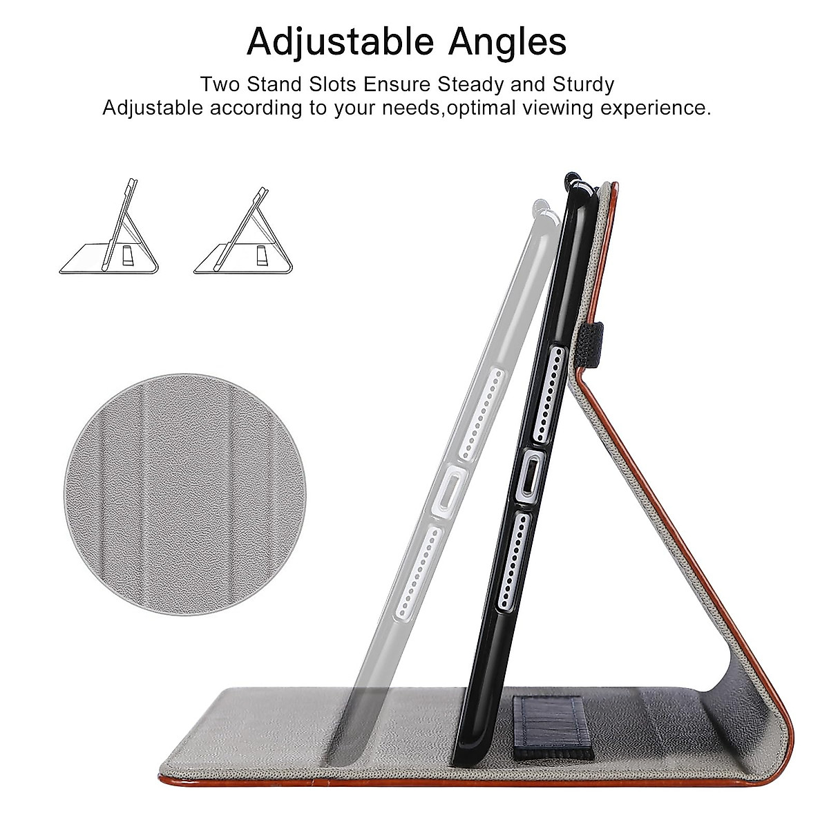 ZtotopCase for iPad Mini 5 2019/Mini 4 3 2 1 Case 7.9 Inch, Premium PU Leather Folio Stand Cover with Auto Wake/Sleep, Front Card Pocket for iPad Mini 5th/4th/3rd/2nd/1st Generation, Brown