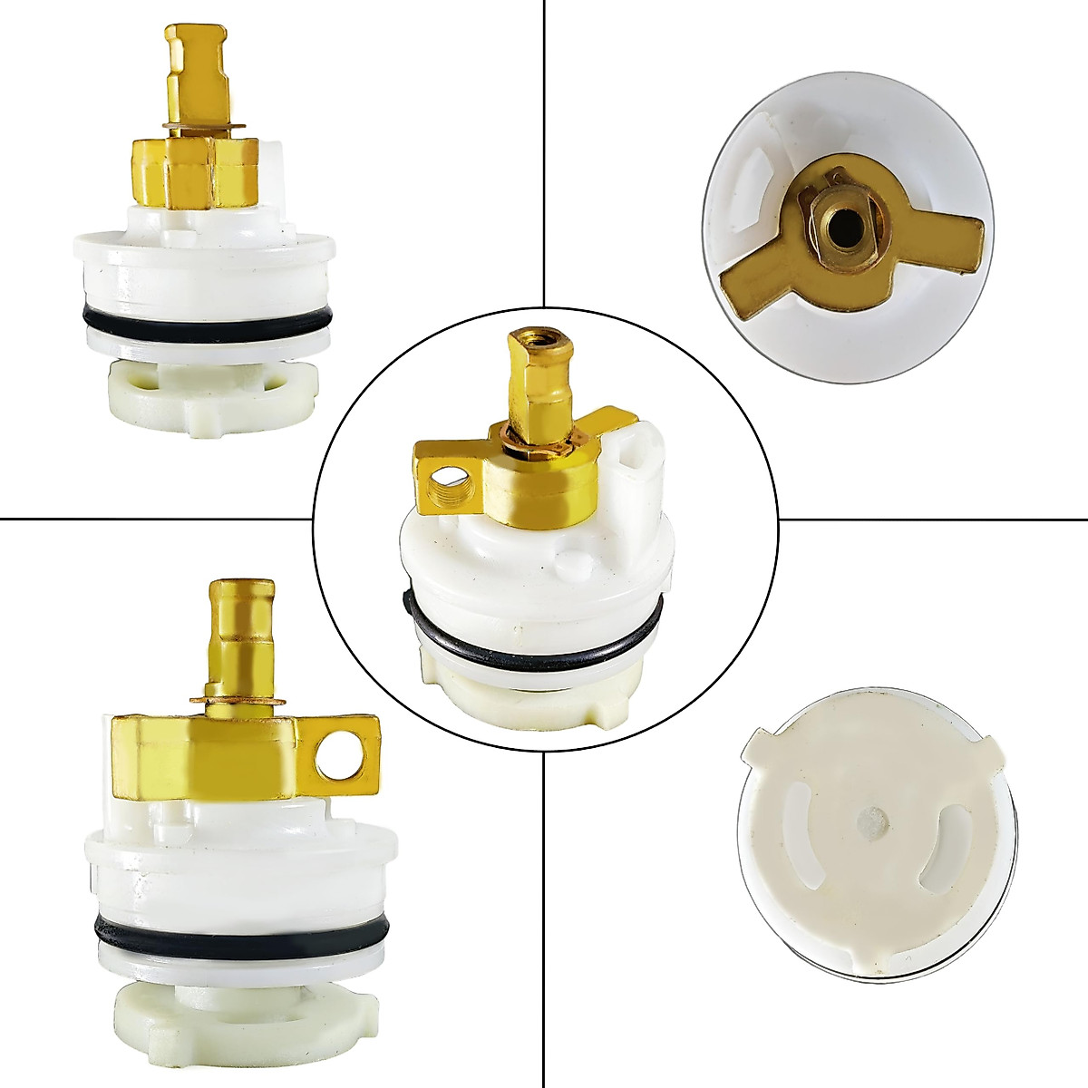 ALITZ Replacement Faucet Cartridge for Genuine Delta OEM RP1991 / Use for Delta 1600 Series tub and Shower faucets Included RP4993 Pair of Seats and Springs