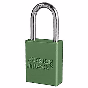 American Lock A1106GRN1KEY Q# DG6842 Keyed Padlock, Aluminum, Green