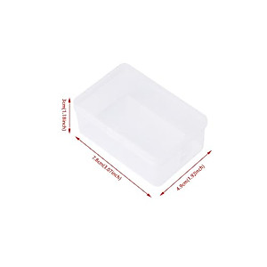 Happyaer Storage Box Rectangular Plastic Transparent Storage Box Jewelry Beads Container Organizer