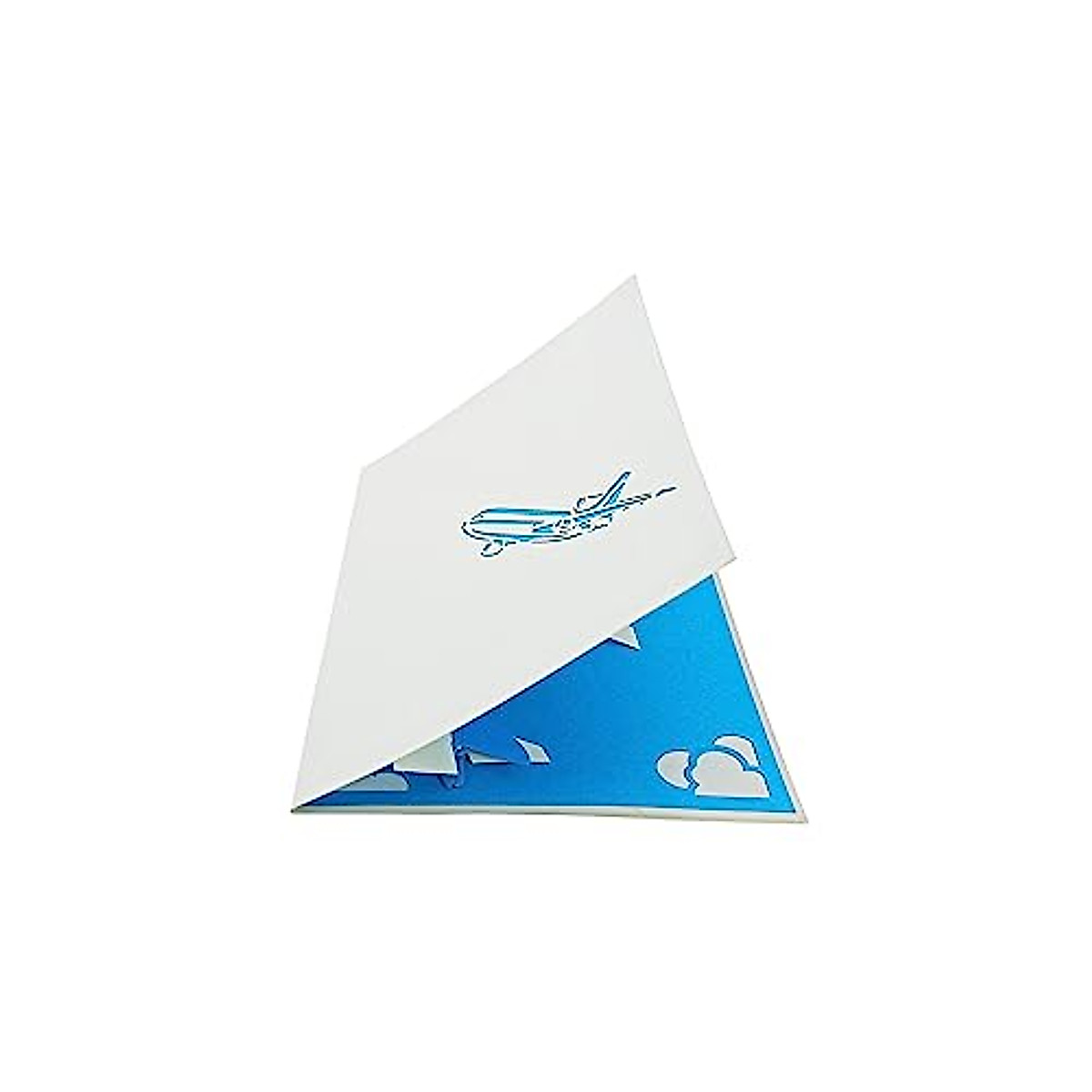 PopLife Jet Airplane Pop Up Card for All Occasions - Happy Birthday, Graduation, Congratulations, Retirement, Work Anniversary, Fathers Day - Pilots, Plane Travelers - Folds Flat for Mailing