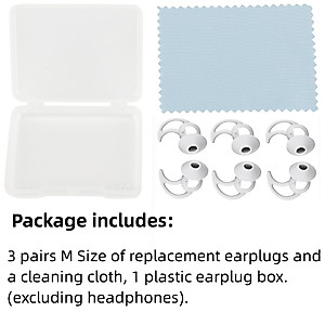 SNHTLS Replacement Eartips Silicone Earbuds Buds Set Wireless Earphone Compatible with Bose Small Shark Sports Headphones 3 Pair Silvery