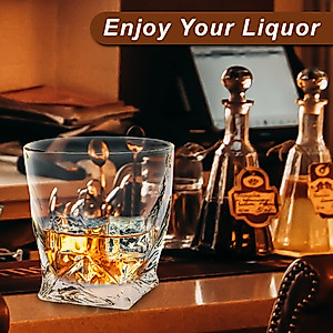 MoonlyTree Whiskey Shot Glasses Set of 2, Real Bullet Classic Whiskey Shot and Beer Glasses for Bourbon, Scotch, Rum, Gift for Men, Friends, Family-9/11Fl.oz