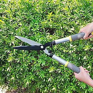 Colwelt Hedge Clippers 21'', Hedge Shears for Trimming Borders, Boxwood, and Bushes, Hedge Gardening Shears with Carbon Steel Sharp Blades & Ergonomic Comfortable Handle