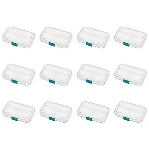 Sterilite Divided Box Small Storage, Clear