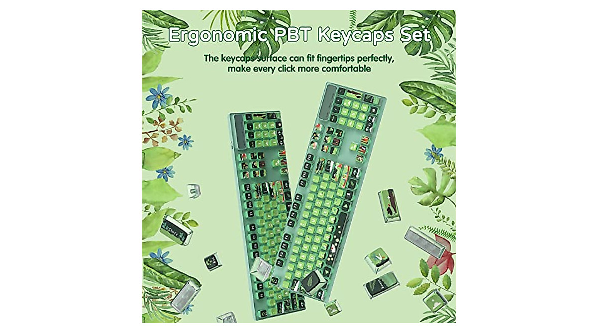 120 Key PBT Pudding Keycap Set - Jungle Theme