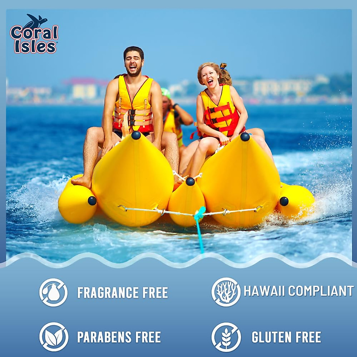 Coral Isles Reef Safe Sunscreen Spray SPF 50 - Broad Spectrum UVA/UVB Protection - Octinoxate & Oxybenzone Free - Hawaii Compliant - Non-Greasy, Fragrance Free - Water Resistant - 6 Fl Oz 3 pack