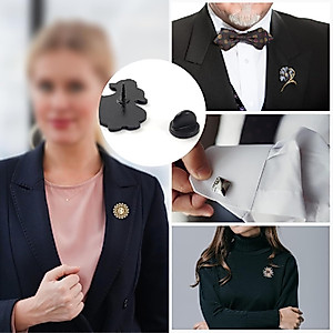 Rubber Pin Backs, 100PCS Lapel Pin Backs, Pin Safety Backs for Brooch Tie Hat Badge Insignia, Black