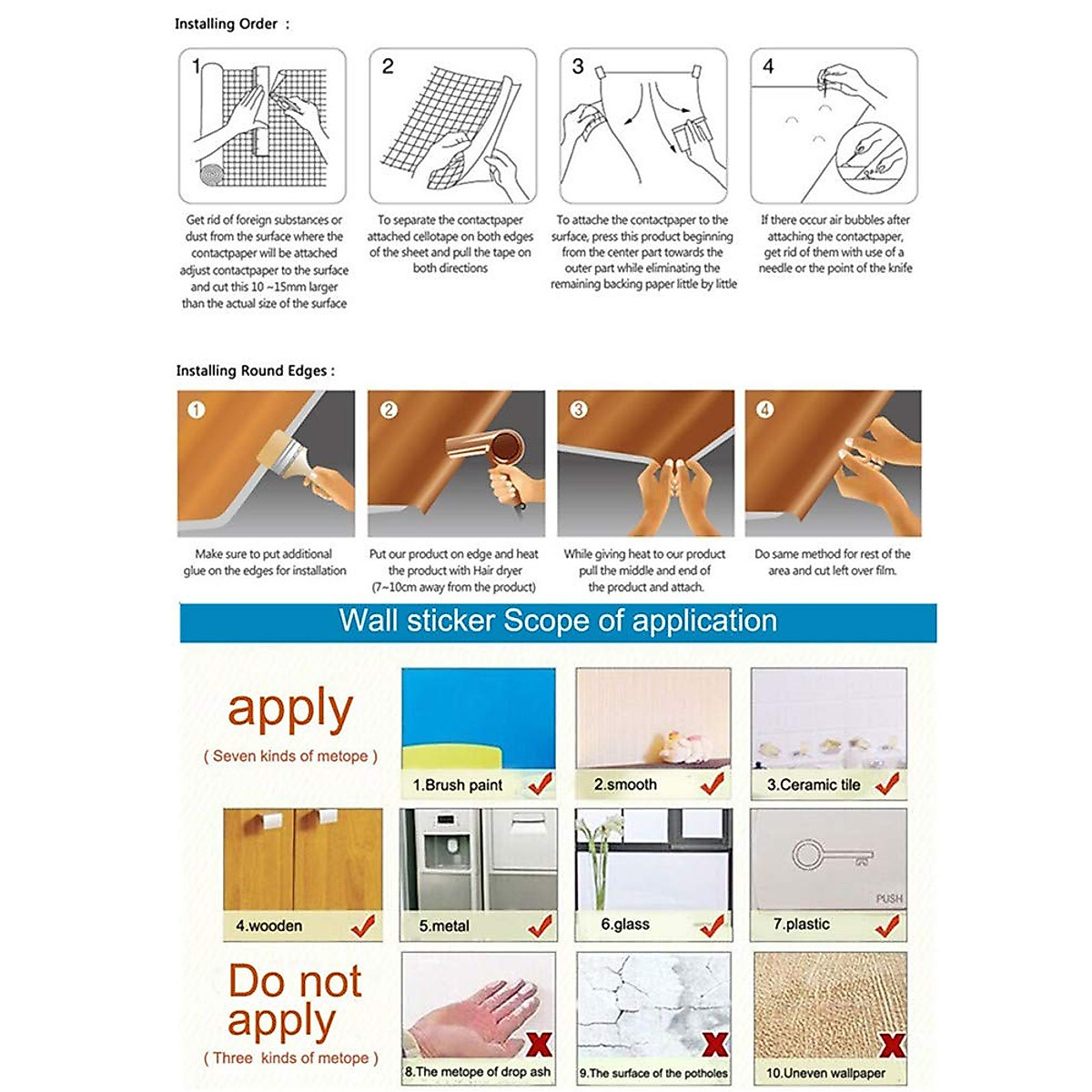 Taamall Simplemuji Self-Adhesive White Blue Marble Peel & Stick Shelf Liner Dresser Drawer Sticker 17.7 Inch by 79Inch