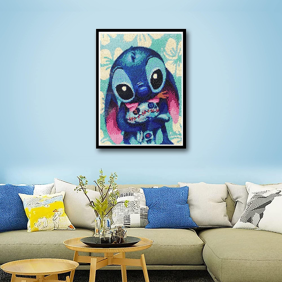 Diamond Painting Kits for Adults, DIY 5D Square Full Drill Art Perfect for Relaxation and Home Wall D¨¦cor (Stitch, 12x16inch)