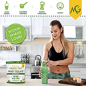 MariGold Grass-fed Whey Isolate Protein Powder - Creamy Vanilla Flavor - 1 Lb Bag | 100% Pure, Cold-Processed, Micro-Filtered, Undenatured, Non-GMO, rBGH Free, Soy Free, Gluten Free, Lactose Free