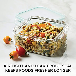 LOCK & LOCK Purely Better Tritan Container/Square Food Storage Bin, 20 Ounce, Clear