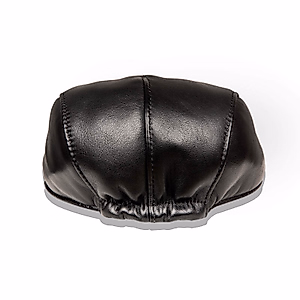m metellıno METELLINO, Men's Leather Flat Cap, Newsboy Cap, Black Ivy Hats