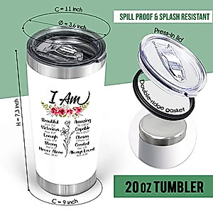Birthday Gifts For Women, Christian Gifts For Mom, Wife, Couple, Encouragement, Spiritual Gifts For Women, Unique Christian Tumbler, Religious Gifts Idea, Jesus 20 Oz Stainless Steel Tumbler