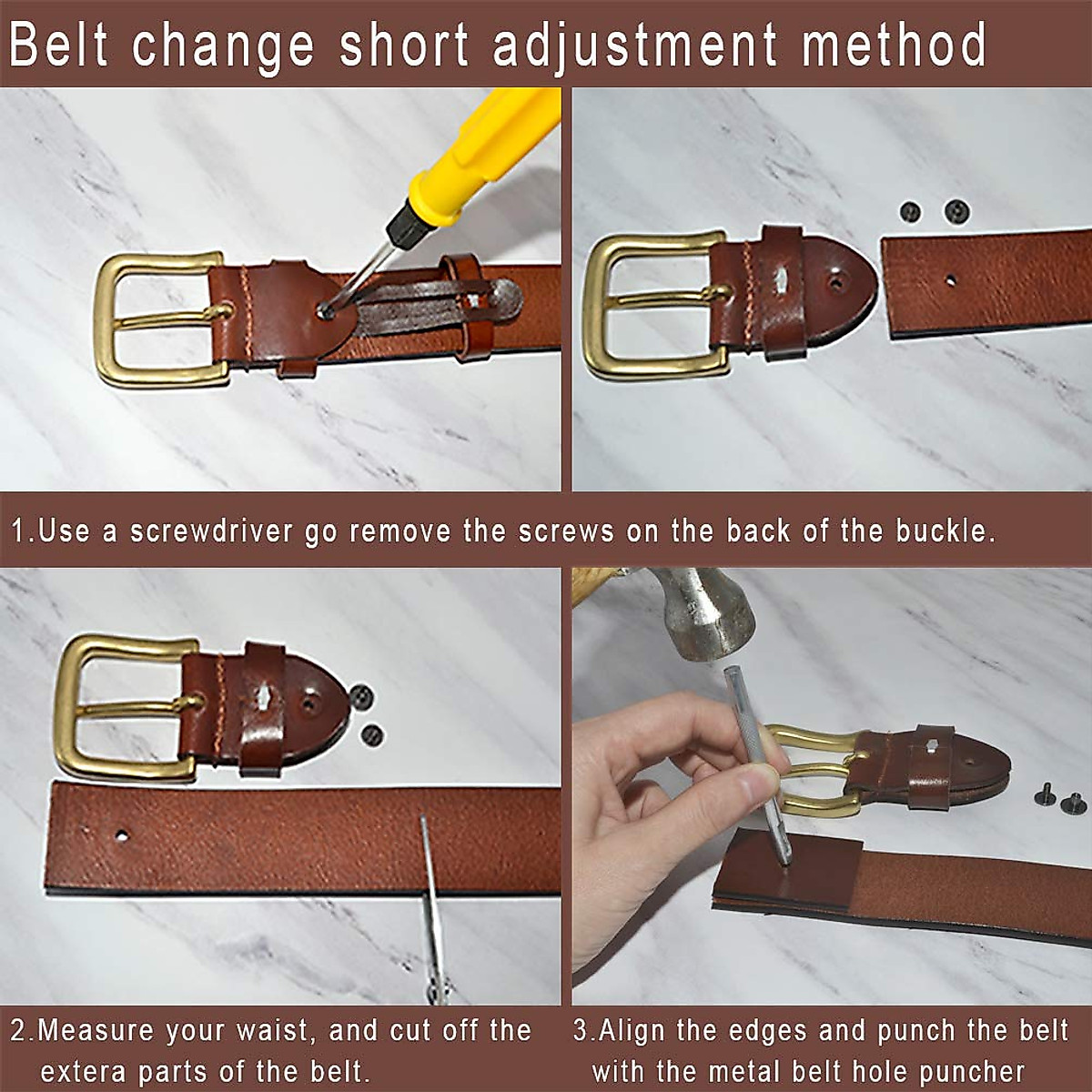 AmyKer Womens Leather Belts for Jeans Black Brown Yellow Red Cowgirl Embossed Belt and Buckle Elegant Gift Box Brown 45 inch (115cm)