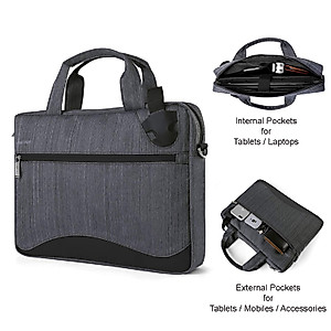 17 inch Protective Padded Sleeve Laptop Shoulder Bag (Black) for ASUS TUF VivoBook 17 Dell Inspiron 17 Precision 7740 Razer Blade Pro V1 Dell Alienware M17 G3 17 HP Essential 17