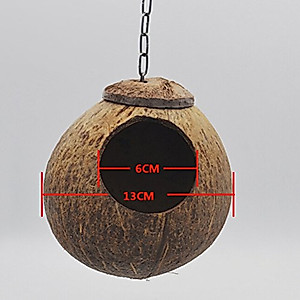 UEETEK Bird Nest Coconut Shell Nest for Parakeets Budgerigar and Small Pet