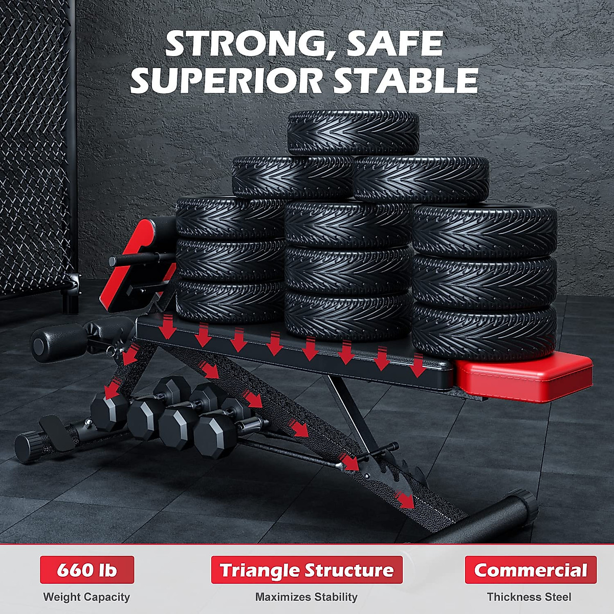 FINER FORM Multi-Functional Adjustable Weight Bench for Total Body Workout – Hyper Back Extension, Roman Chair, Ab Sit up Bench, Decline Bench, Flat Bench. Great Equipment