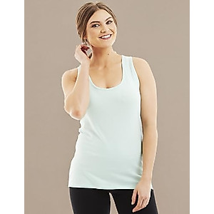 Caramel Cantina 3 Pack Cotton Racerback Tanktop (Large, Black/H.Grey/Mint)