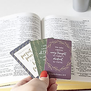 bloom daily planners Writefully His Prayer Card Deck (Pack of 30) - Inspirational Christian Bible Verses for Women - Scripture Encouragement Mini Quote Cards - Assorted Designs - 2” x 3.5”