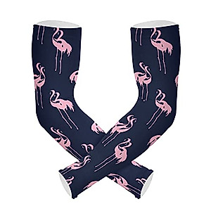 Flamingo Blue Arm Sleeves to Cover arms for women men Anti-Slip UV SUN Protection Clothing for Adult Men Women Bike Hiking Golf Cycle