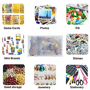 Toy Storage Case Compatible with Mini Brands Collector Toys, Plastic Display Container with 18 Small Boxes for 5 Surprise Series 1 2 3 4, for Miniverse, Shopkins, Real Littles, Miniatures (Box Only)