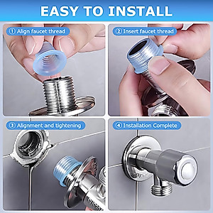 30pcs Faucet Leak-Proof Sealing Gasket, Triangle Valve Faucet Sealing Gasket Silicone Plug Leak Proof Bathroom, Faucet Washer Replaces for Garden Faucet Hose Water Pipe