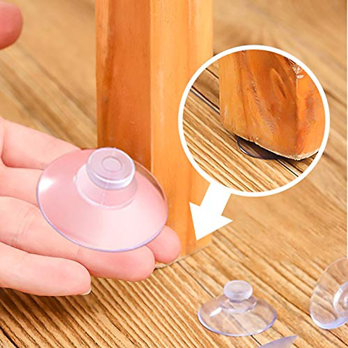 SAVITA 20Pcs 5cm/2 Inches Clear Suction Cups Without Hooks Bathroom Kitchen Suction Cup for Home Decoration and Organization