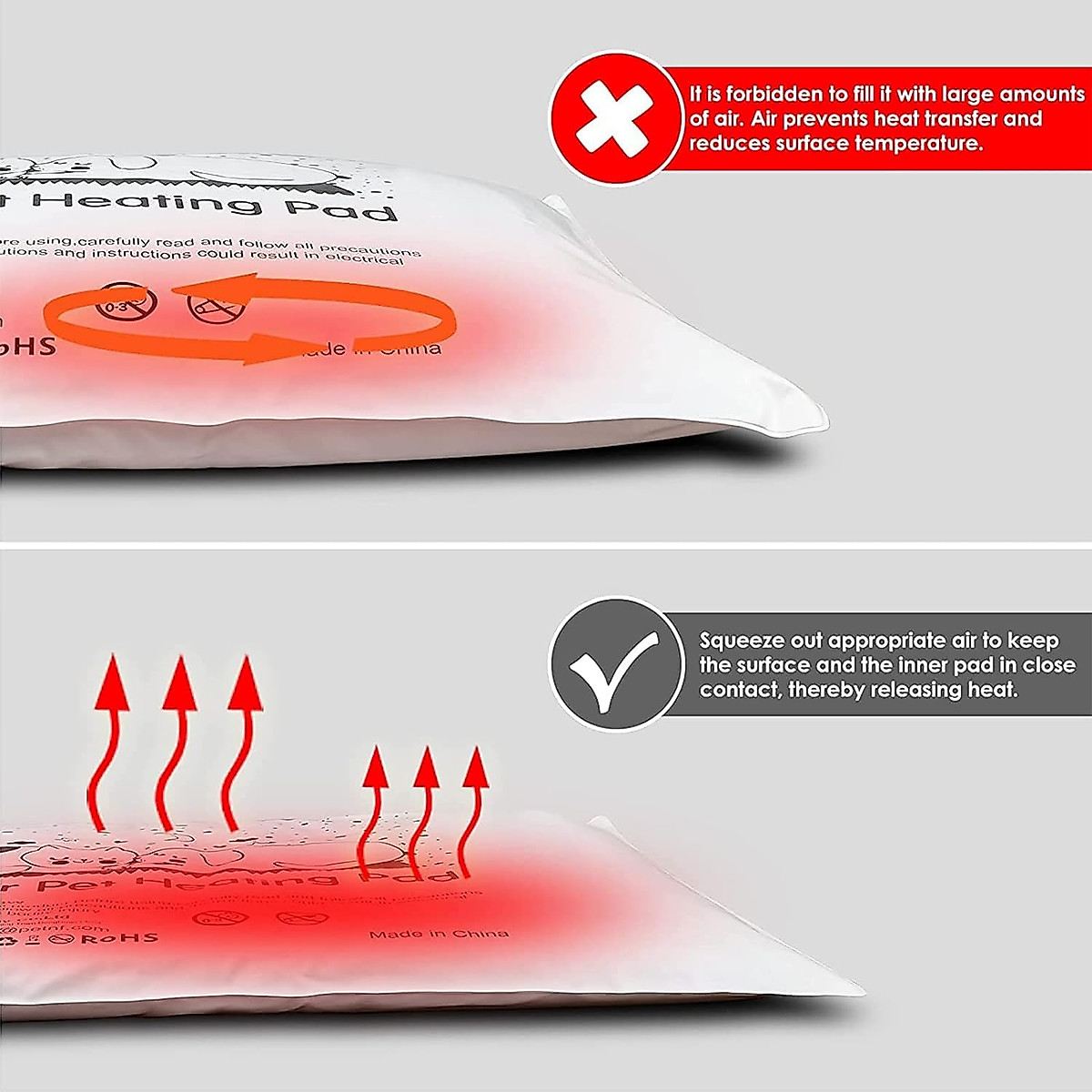 2023 New Outdoor Pet Heating Pad for Cat Dog, Heated Cat Mat Dog Mat with Auto Temperature, Pet Warming Pad Heated Cats Dogs House Heat Pet Cat Bed (S: 19.7'' x 11.8'', Gray)