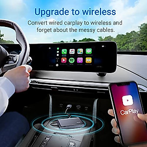 TUNAI Dragonfly Wireless CarPlay Adapter for Apple iPhone, Car Play Dongle for Factory OEM Wired CarPlay Cars, Bluetooth Magic Box Plug & Play, Auto Reconnect, Online Update, USB A &Type C Compatible