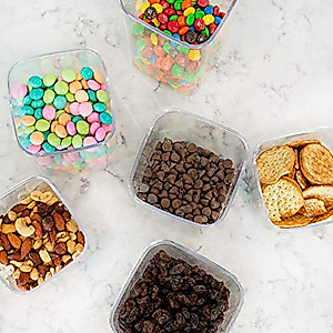 DRAGONN 10 Piece Airtight Food Storage Container Set with Labels, Pantry Organization and Storage, Keeps Food Fresh, Big Sizes Included, Durable, BPA Free Containers, DN-KW-FS10