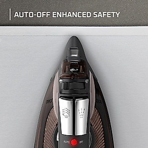 Rowenta DW2459 Access Steam Iron with Retractable Cord and Stainless Steel Soleplate, Black Large