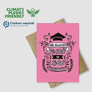 Graduation Card for Her - High School College Graduation Cards 2024 for Women - Masters Degree Congratulations Cards for Girls - Proud of You Card for Daughter, Granddaughter, Sister, Niece...