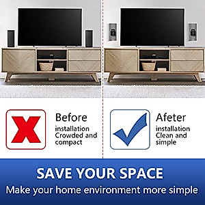 KJDiSRPin UB-20 Wall Bracket Series II for All Bose Cinemate Lifestyle Speaker Ceiling Mount,Steel Speakers Brackets Strong and Sturdy (Black)