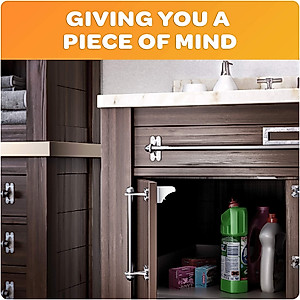 Jambini Magnetic Cabinet Locks - Child Safety Locks for Cabinets and Drawers - Drawer Locks Baby Proofing Cabinet Locks for Babies (4 Locks + 1 Key)