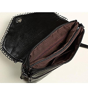 2019 Large Fashion Clutch Handbags Black Casual Woman Bag Bolsas Feminina Big Clutch Bag Cute Envelope Ladies Women Shoulder Bags Party Purse Handbag for Women Evening Leather Purse (Large Black)