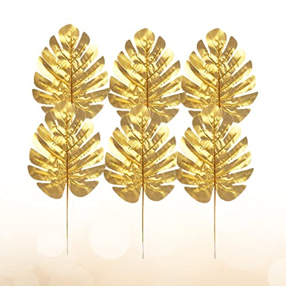 Garneck 36 pcs Home Decoration Faux Plants Artificial Plants Wedding Decoration Faux Palm Tree Indoor Jungle Leaves Silk Turtle Leaf Monstera Leaves Fake Palm Leaves Household Silk Leaves