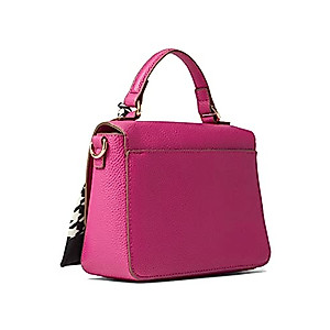 Anne Klein Womens Anne Klein Top Handle Satchel W/ Swag Chain lock tote, Orchid, One Size US