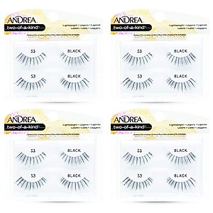 Andrea Two of a Kind False Lashes #53 Black, 4 Pack